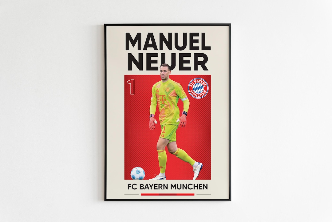Manuel Neuer Poster, Neuer Bayern Munchen Poster, Manuel Neuer Art ...