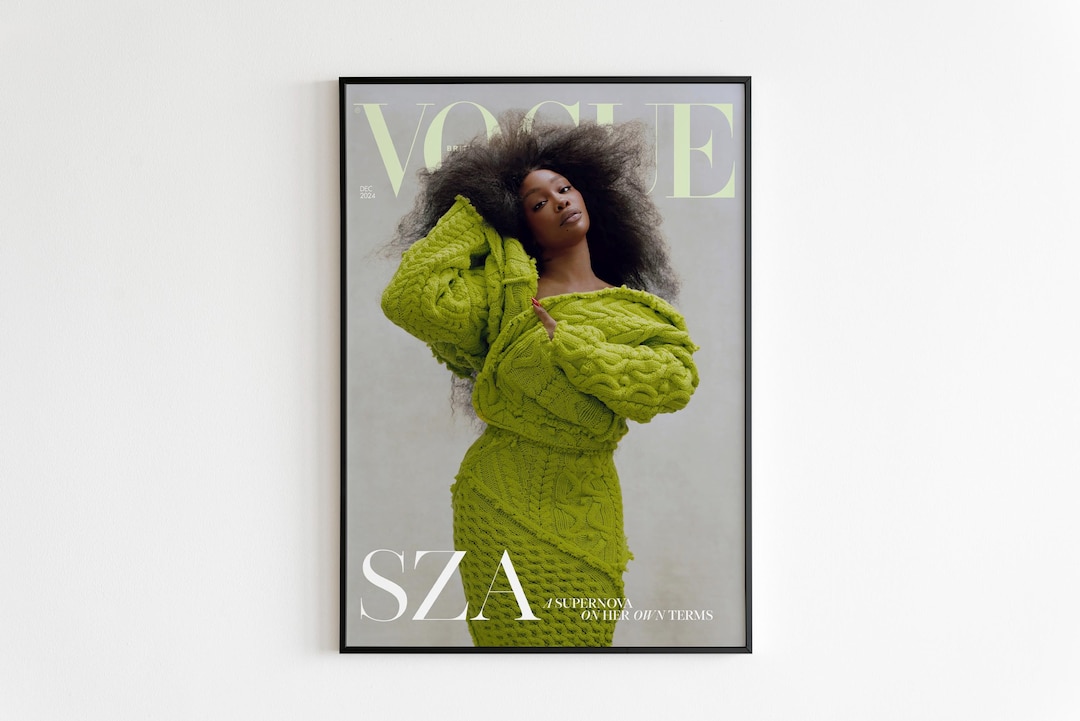 SZA, SZA Vogue Magazine Cover Poster, SZA Poster, Sza Wall Art, Sza Art ...