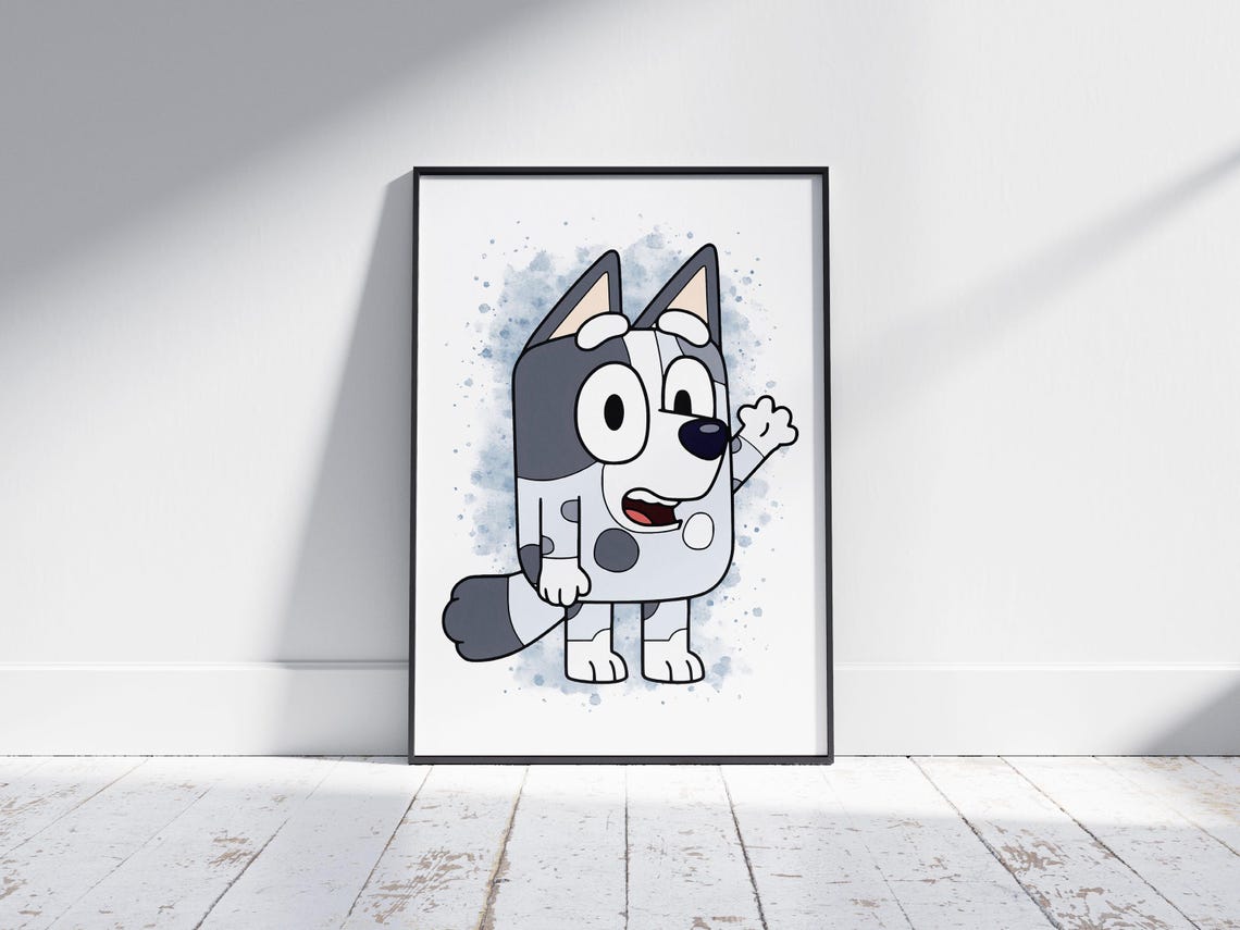 Bluey Poster Set of 6, Bluey Characters Wall Art, Bluey Prints, Bluey ...