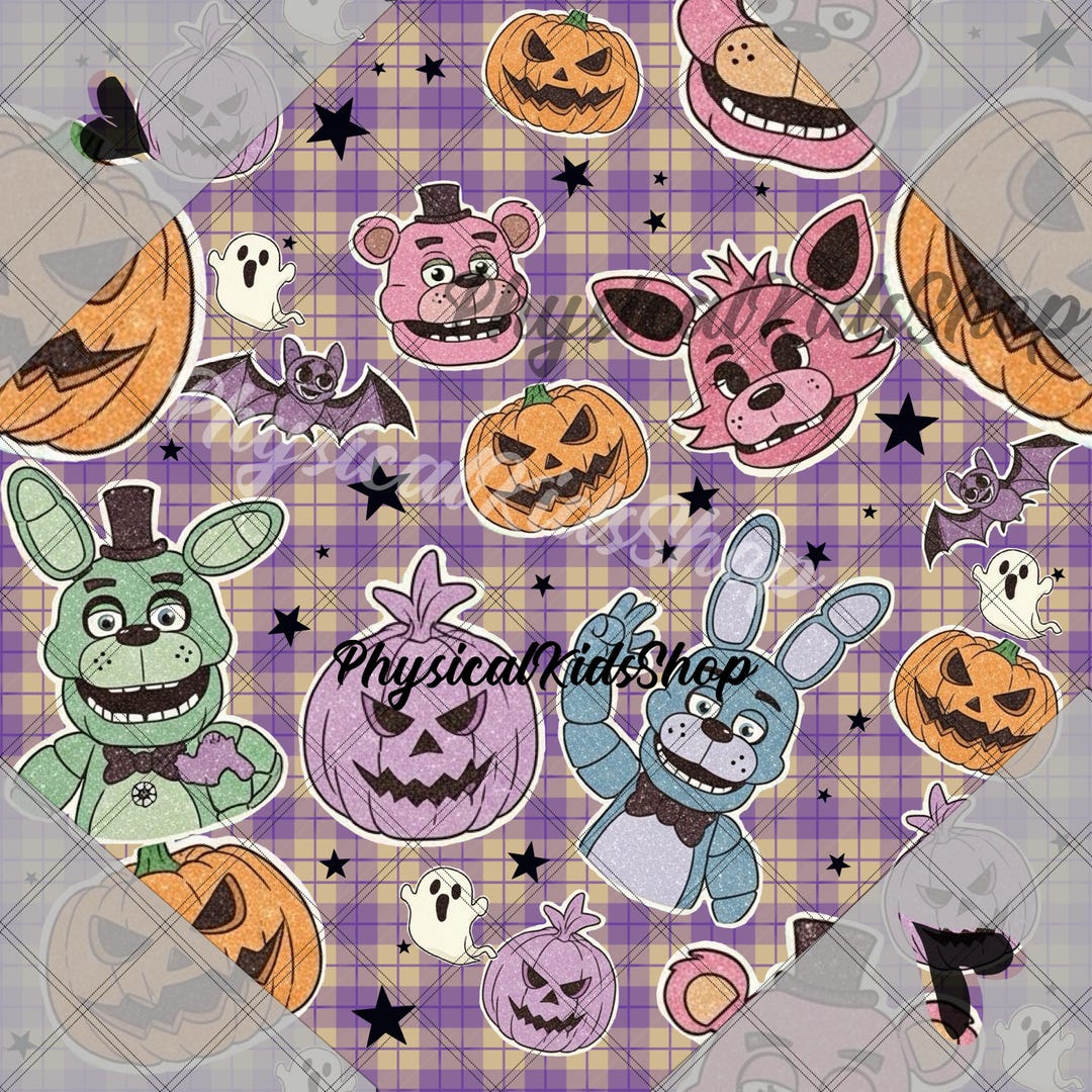 FNF Girly Horror Five Nights at Freddy’s Inspired. Seamless PNG Pattern ...