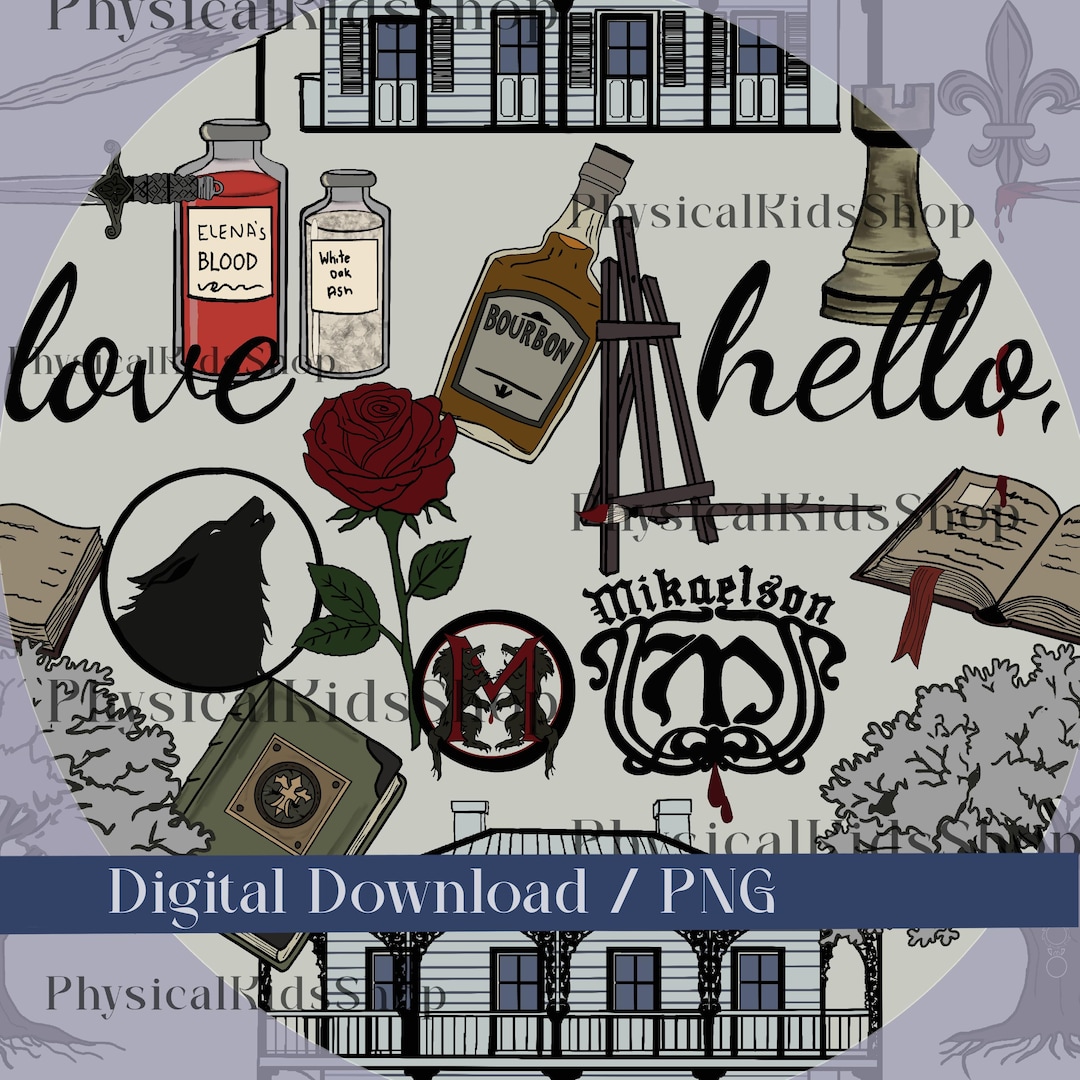 TVD the Originals Klaus Collage Seamless PNG Pattern (digital Download ...