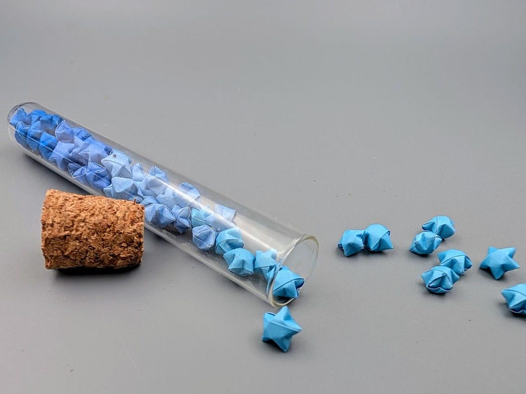 Love Potion Mini Origami Stars in Glass Tube USD 35 Freeship Worldwide ...