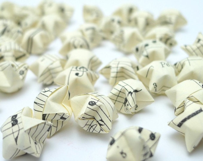 100 Vintage Style Musical Notes Manuscript Origami Lucky Stars - Etsy