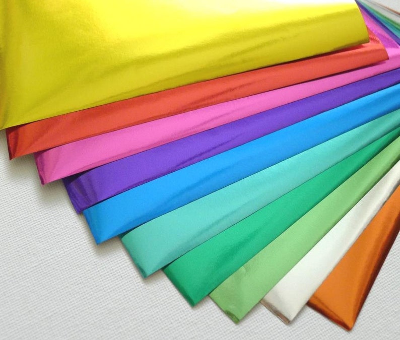 Fun Colors Origami Foil Paper Pack 30 Sheets in 10 Colors | Etsy