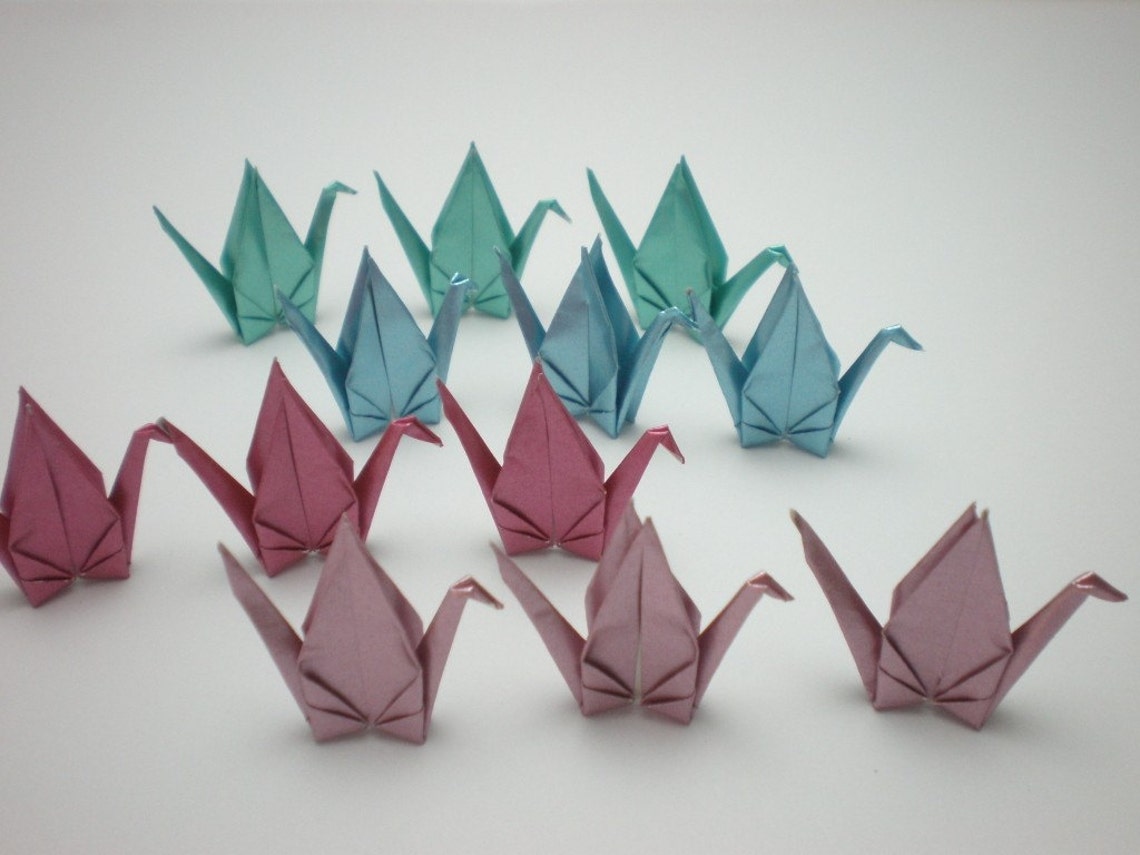 12 Cool Shine Traditional Japanese Origami Paper Cranes (USD35 Free ...