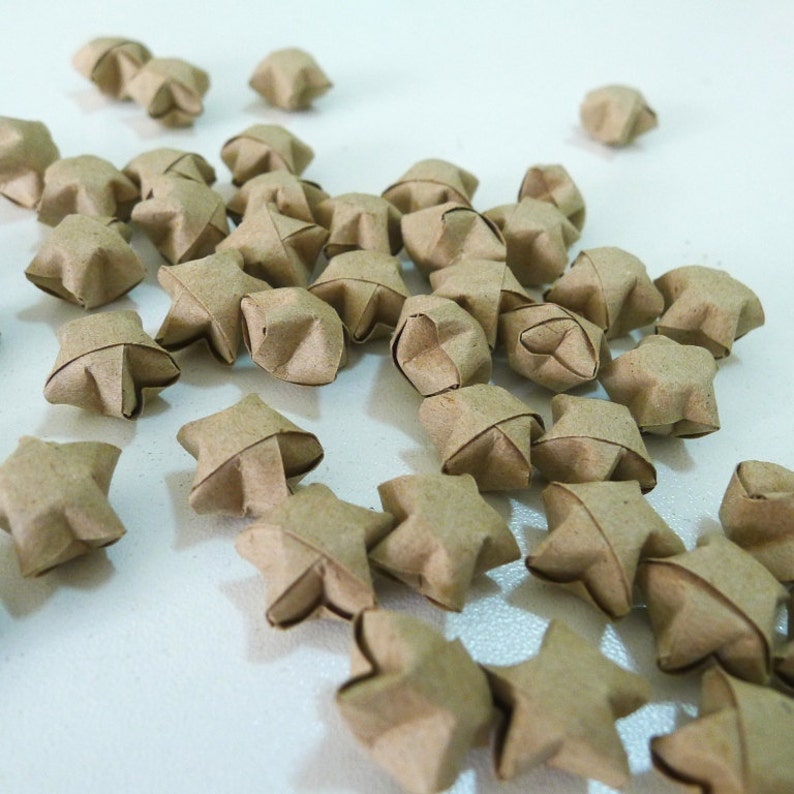 100 Recycled Craft Paper Brown Origami Lucky Stars Custom - Etsy
