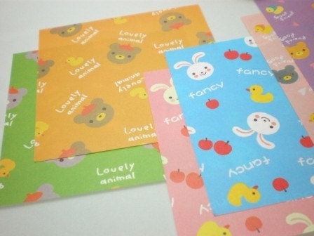 80pcs Cute Animal Print Square Paper Pack for Japanese Origami | Etsy