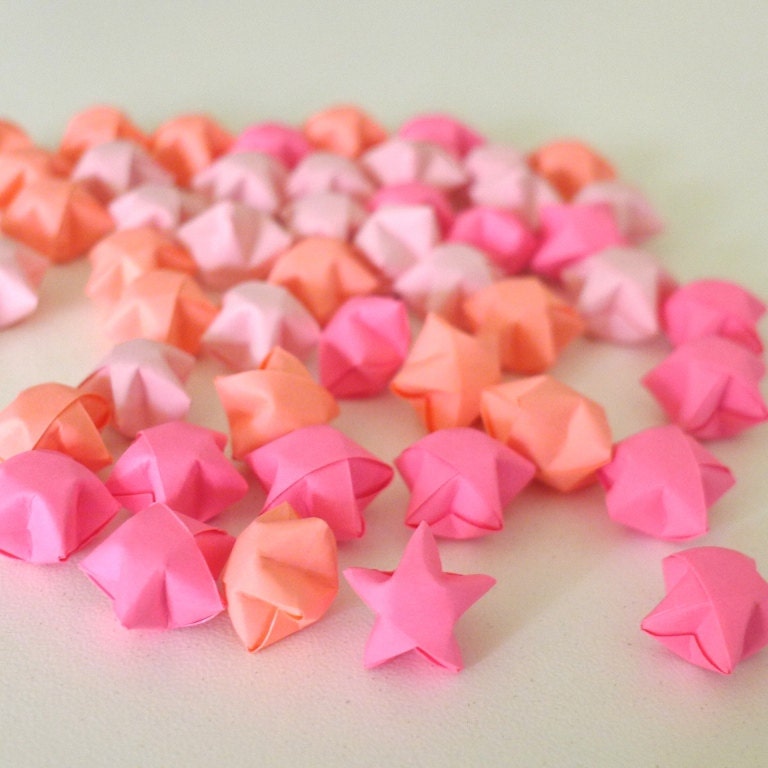 100 Pink Spring Blooms Origami Lucky Stars custom order | Etsy
