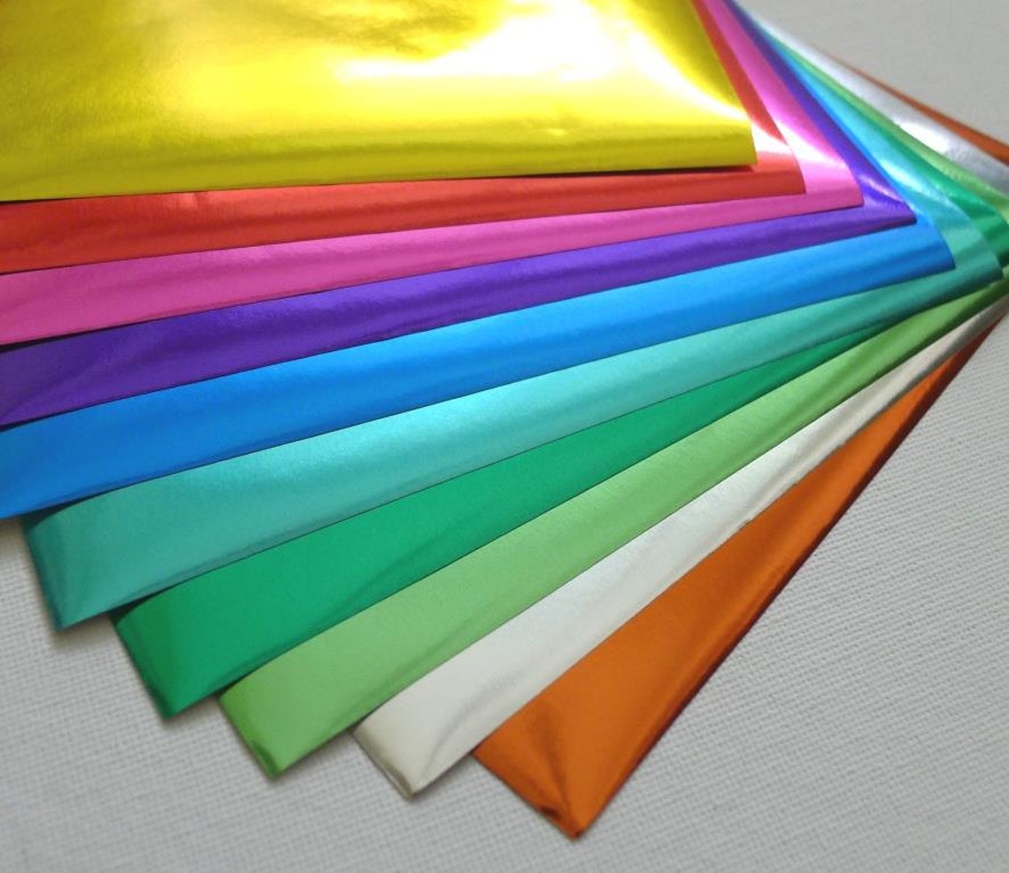 Fun Colors - Origami Foil Paper Pack - 30 Sheets in 10 Colors (free ...