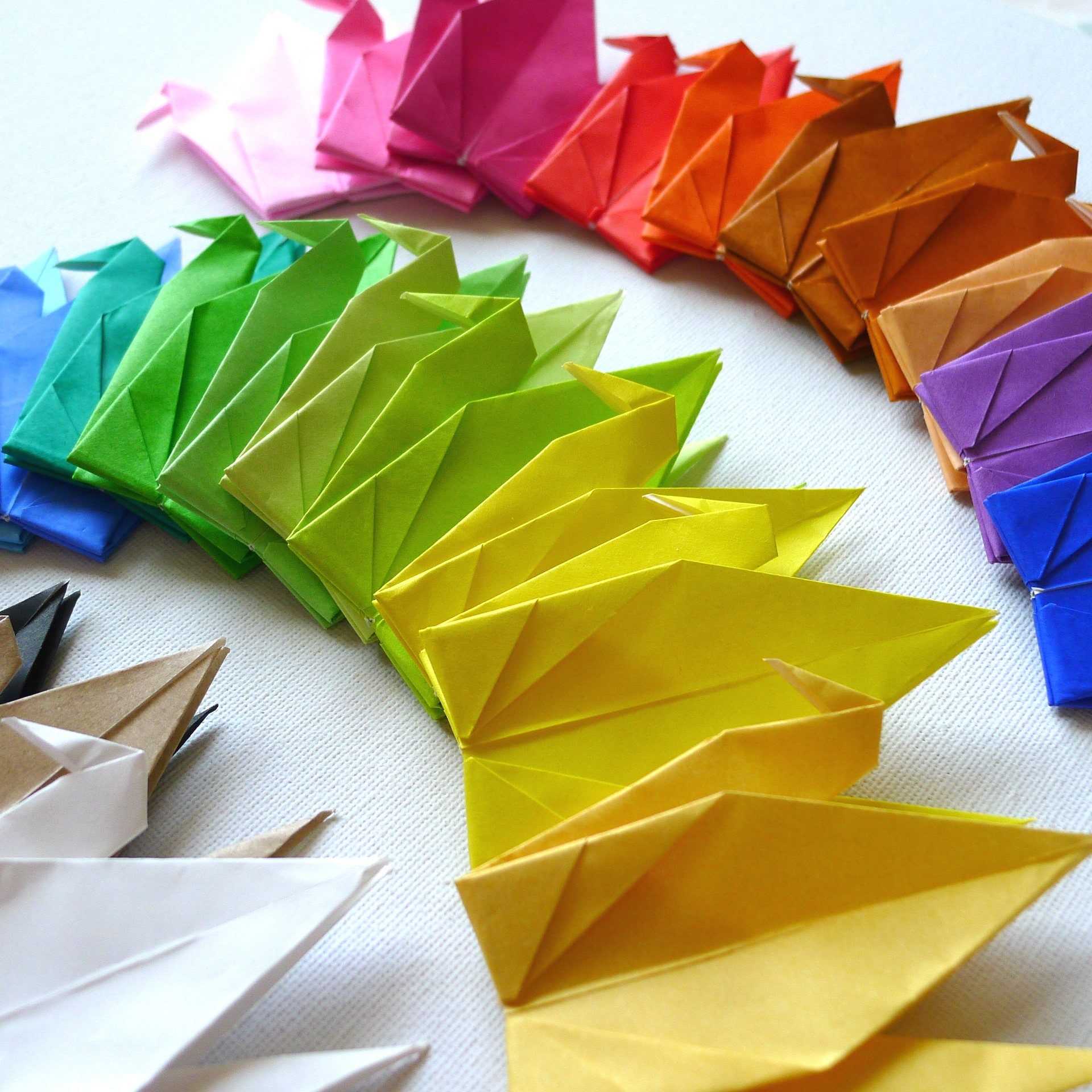 22 Beautiful Large Colorful Japanese Origami Paper Cranes made | Etsy