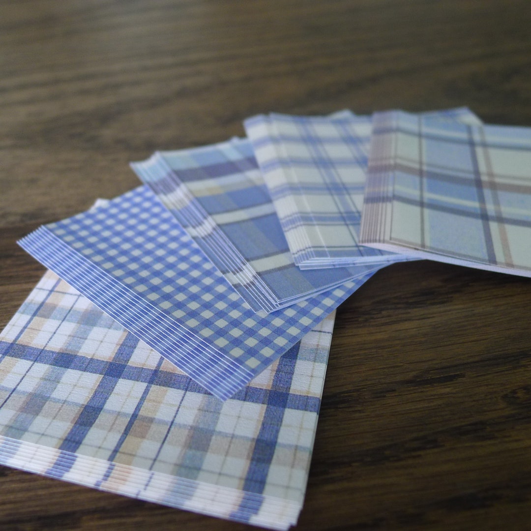Soft Blue Checkered Paper Pack for Origami Paper Crane Folding - 50 ...