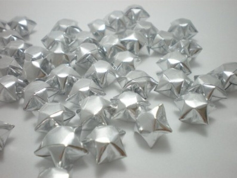 100 Liquid Silver Origami Lucky Stars Free Ship worldwide | Etsy