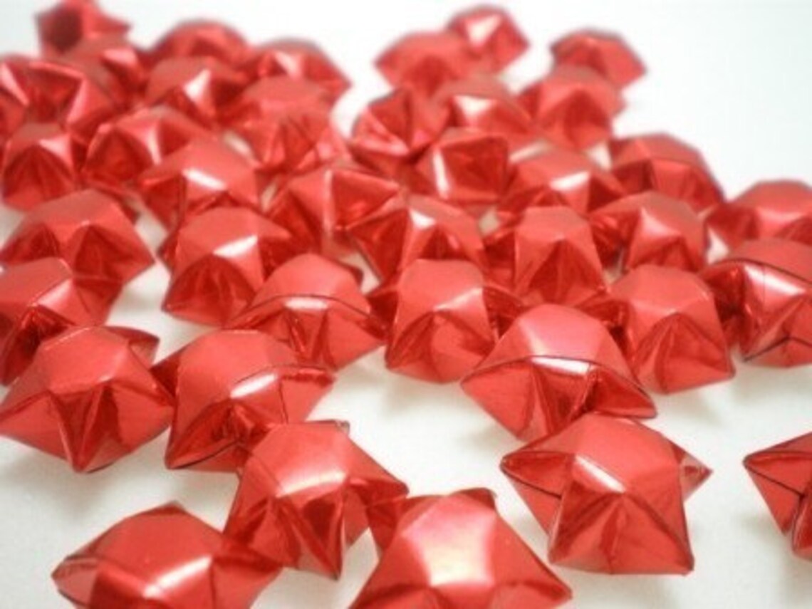 100 Fiery Red Origami Lucky Stars Custom Order Available - Etsy
