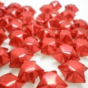 100 Fiery Red Origami Lucky Stars - Custom Order Available - Etsy