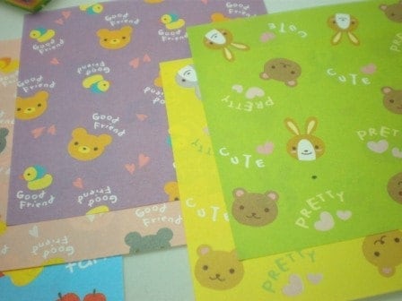 80pcs Cute Animal Print Square Paper Pack for Japanese Origami | Etsy