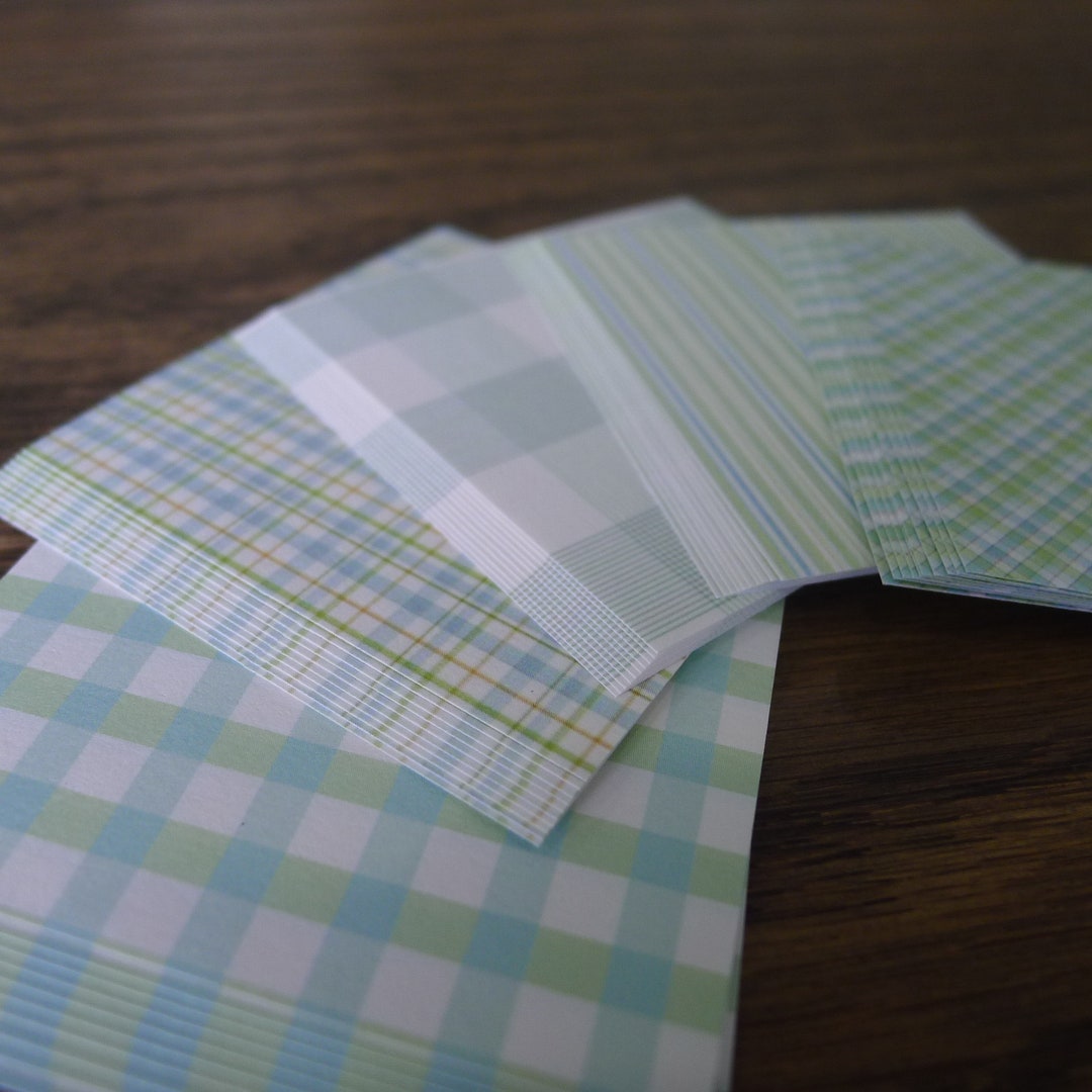 Soft Sage Green Checkered Paper Pack for Origami Paper Crane Folding ...