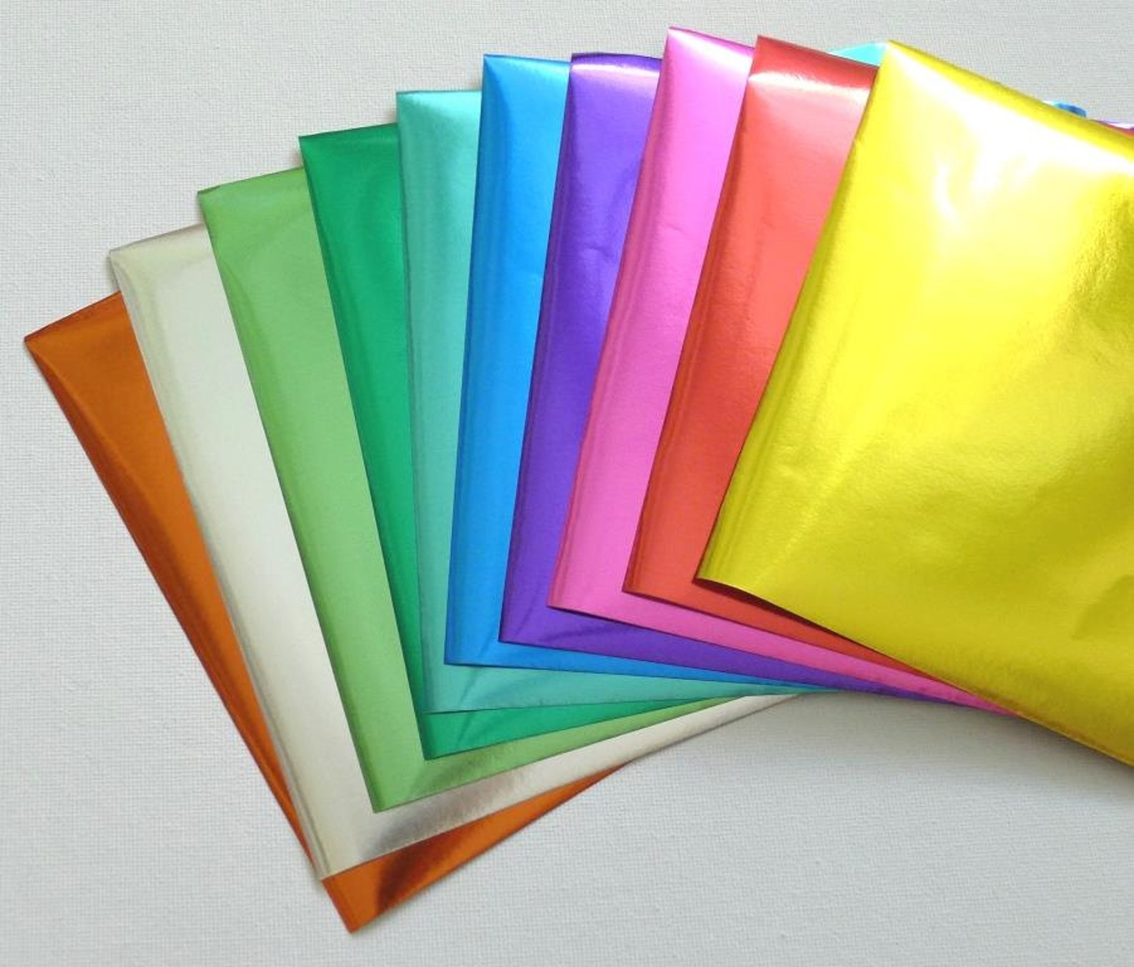 Fun Colors Origami Foil Paper Pack 30 Sheets in 10 Colors | Etsy