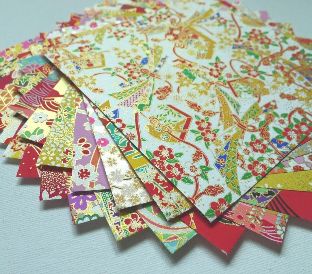 Washi Chiyogami Paper Pack for Traditional Japanese Origami Paper ...