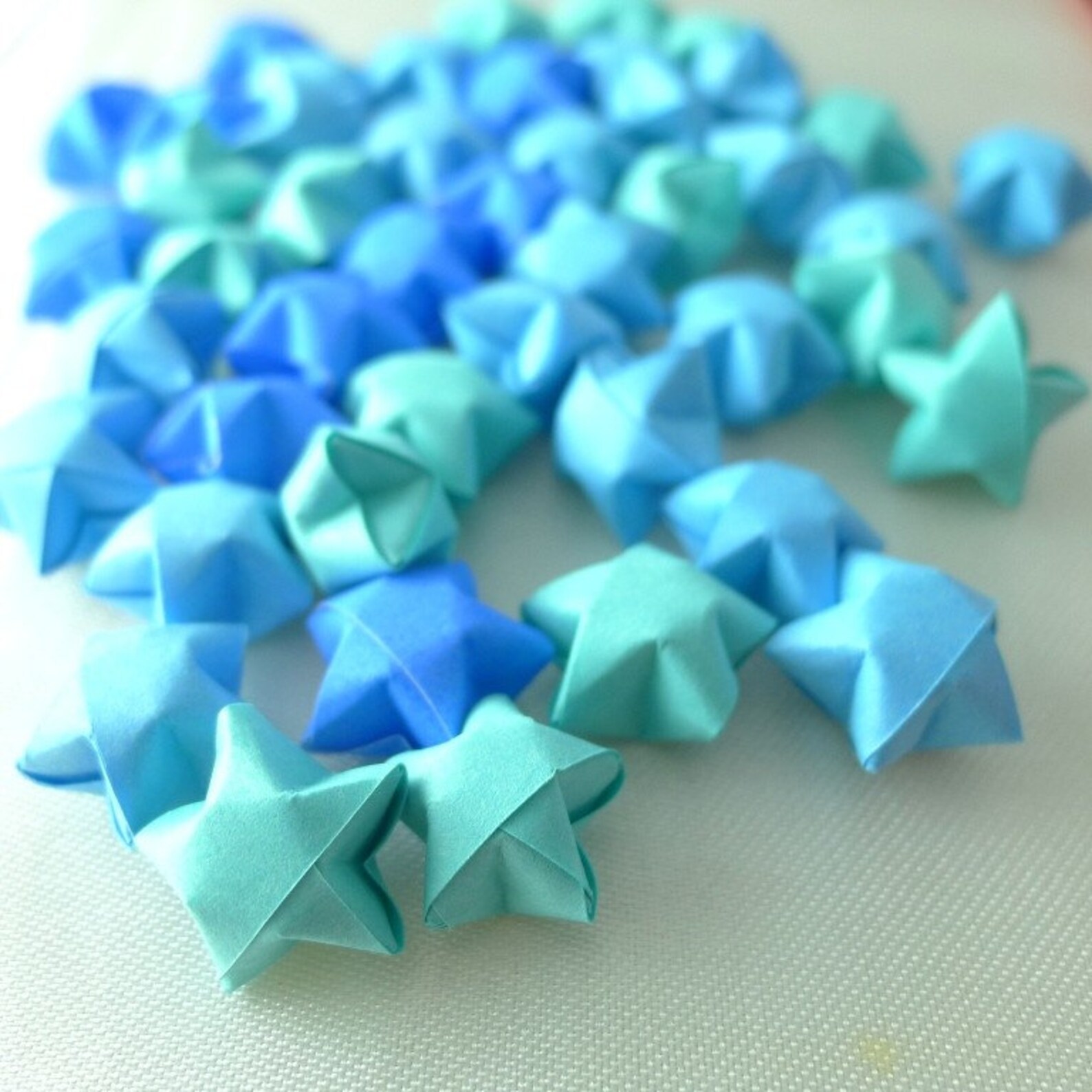 100 Ocean Breeze - Blue Origami Lucky Stars (free Ship Worldwide for ...
