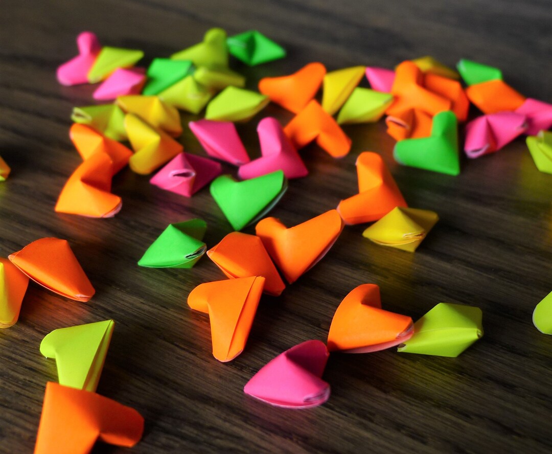 50 Juicy Rainbow Burst Origami Lucky Hearts (USD35 Free Ship Worldwide ...