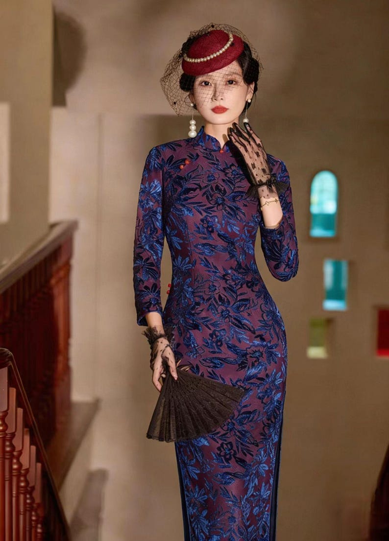 Vintage Shanghai Style Qipao Dress, New Chinese Retro Elegant ...