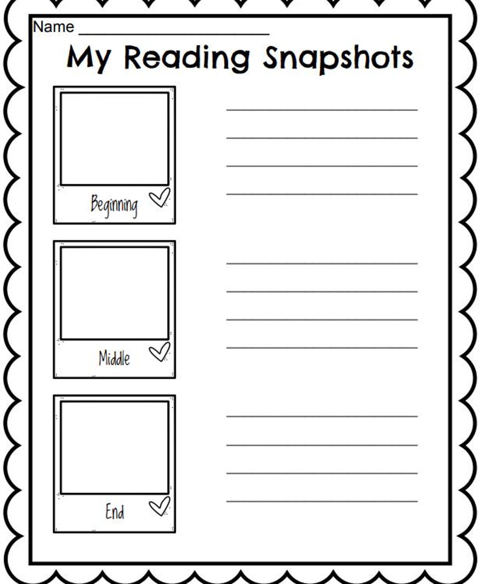 Reading Snapshot Graphic Organizers - Etsy