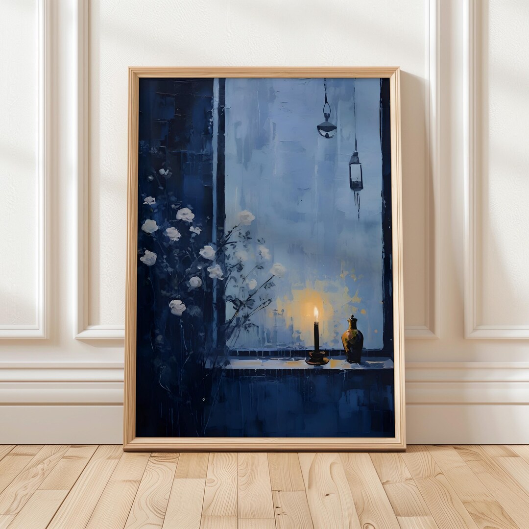 Vintage Candle Oil Painting Poster | Wall Art Housewarming Gift, Rolled ...