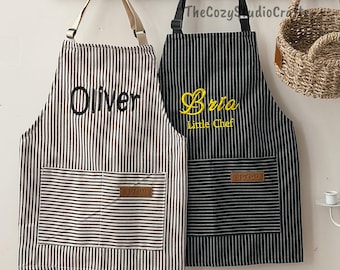Personalized Hand-embroidered Apron,personalized Apron, Kitchen Apron ...