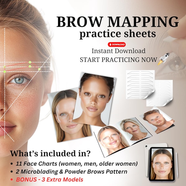Make up Practice Sheets - Etsy