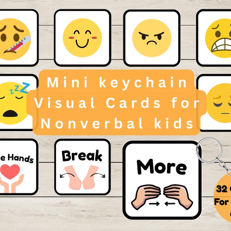 Emotion Cards Keychain - Etsy