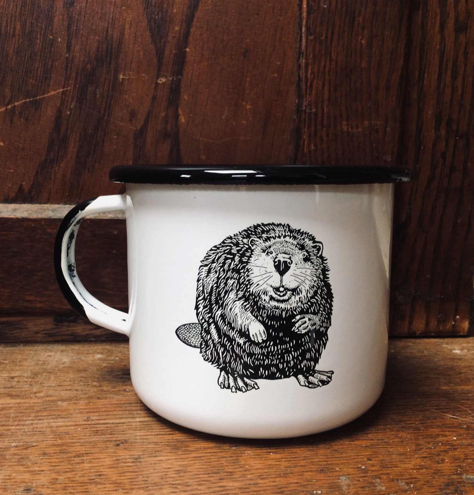 Canadian Beaver Mug Zero Waste Enamel Coffee Cup | Etsy