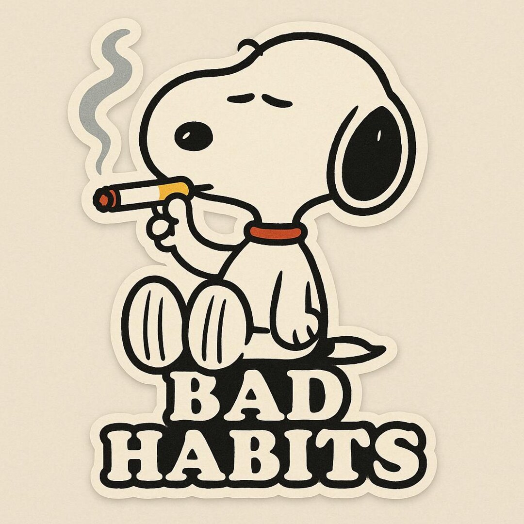 Snoop Bad Habits Stickers - Fun Laptop Decals, Office Decor, Gifts for ...