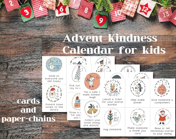 Acts of Kindness Advent Calendar - Christmas Activity Calendar - Etsy