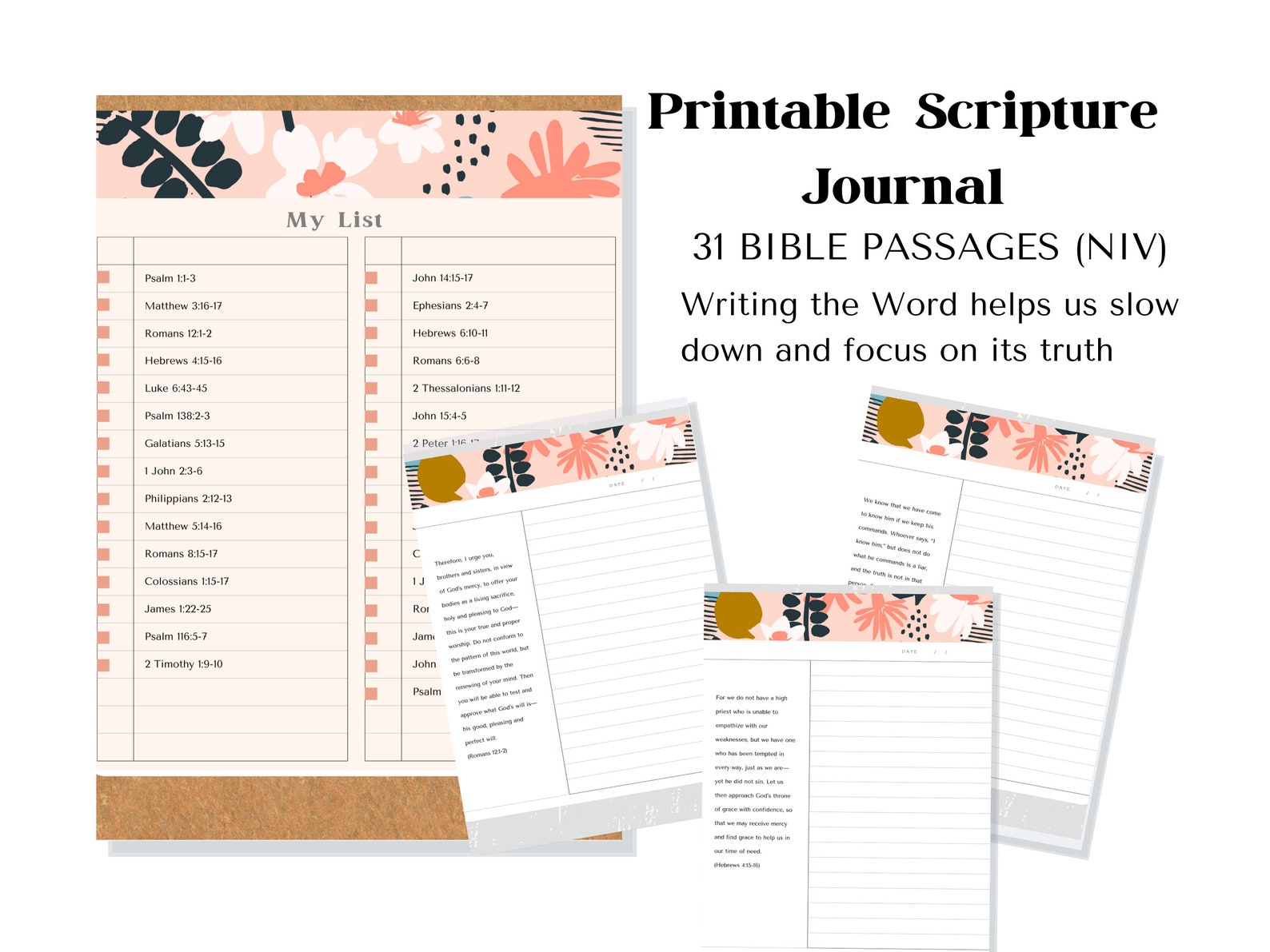 Printable Write the Word Scripture Journal - NIV - Etsy