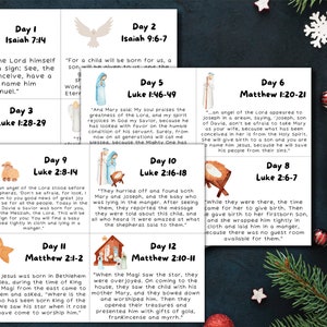 12 Days of Christmas Countdown for Kids - Nativity Themed - Etsy
