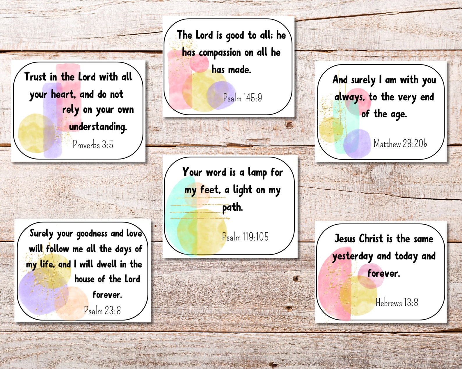 Set of 30 Printable Bible Verse Cards for Teens and Older Kids ...