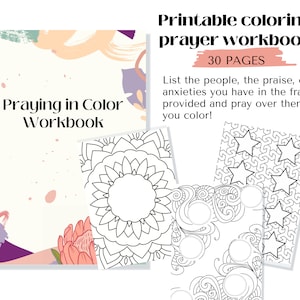 Printable Praying in Color Coloring Book - Etsy