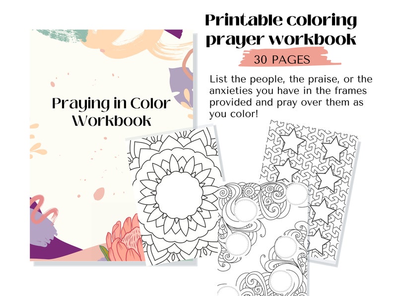 Printable Praying in Color Coloring Book - Etsy