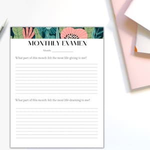 Printable Examen Journal for Reflection and Prayer - Etsy