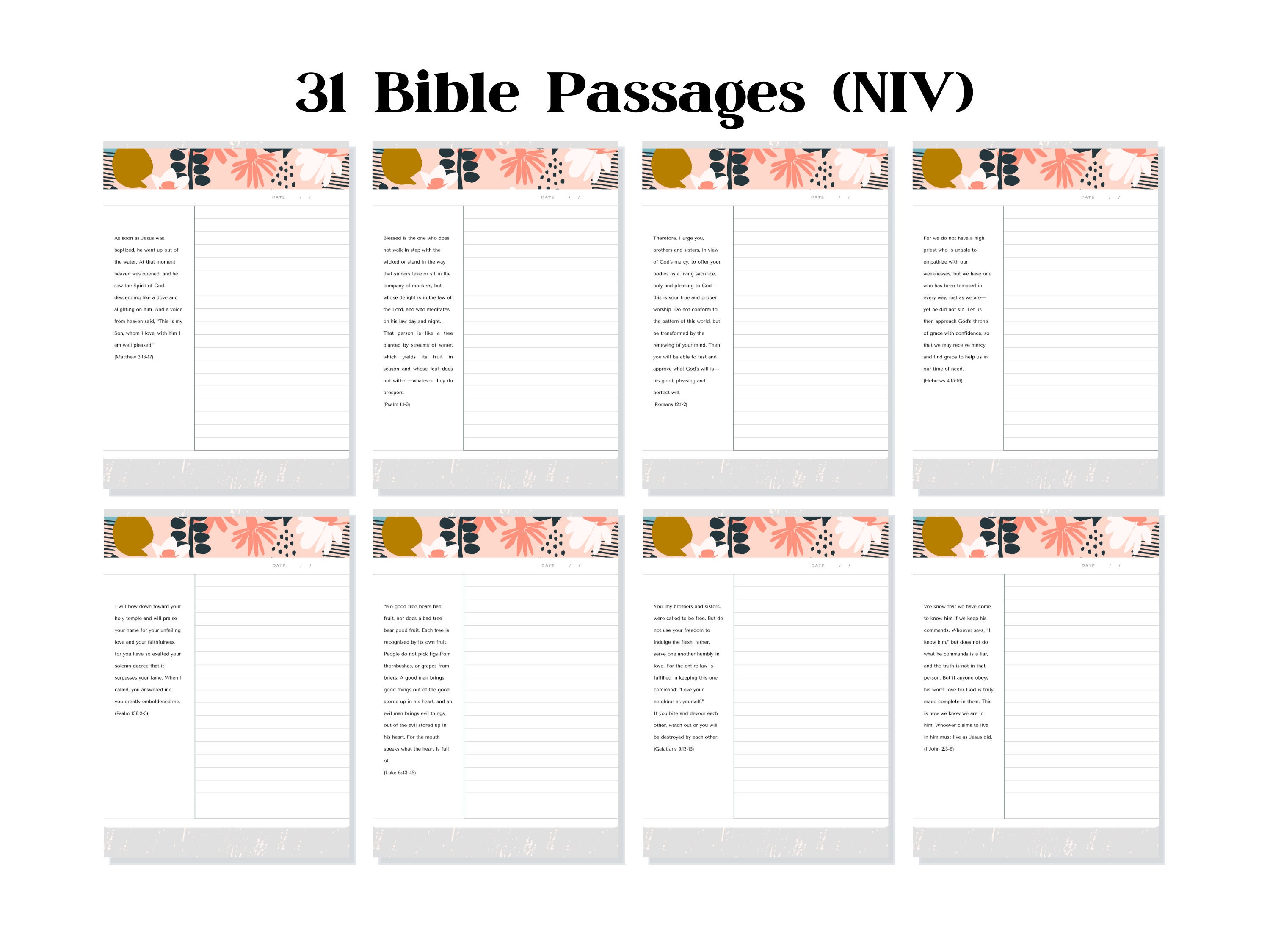 Printable Write the Word Scripture Journal - NIV - Etsy