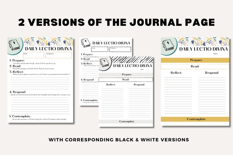 Printable Lectio Divina Bible Reading Journal Vol. 2 - Etsy