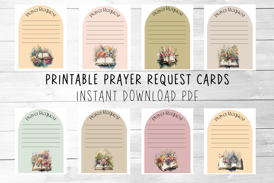 Printable Prayer Request Cards Instant Download for Women's Ministry ...