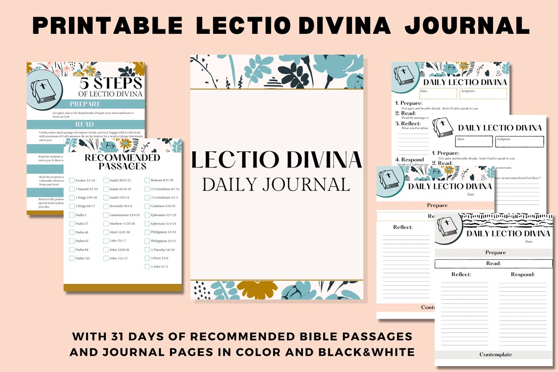 Printable Lectio Divina Bible Reading Journal - Etsy