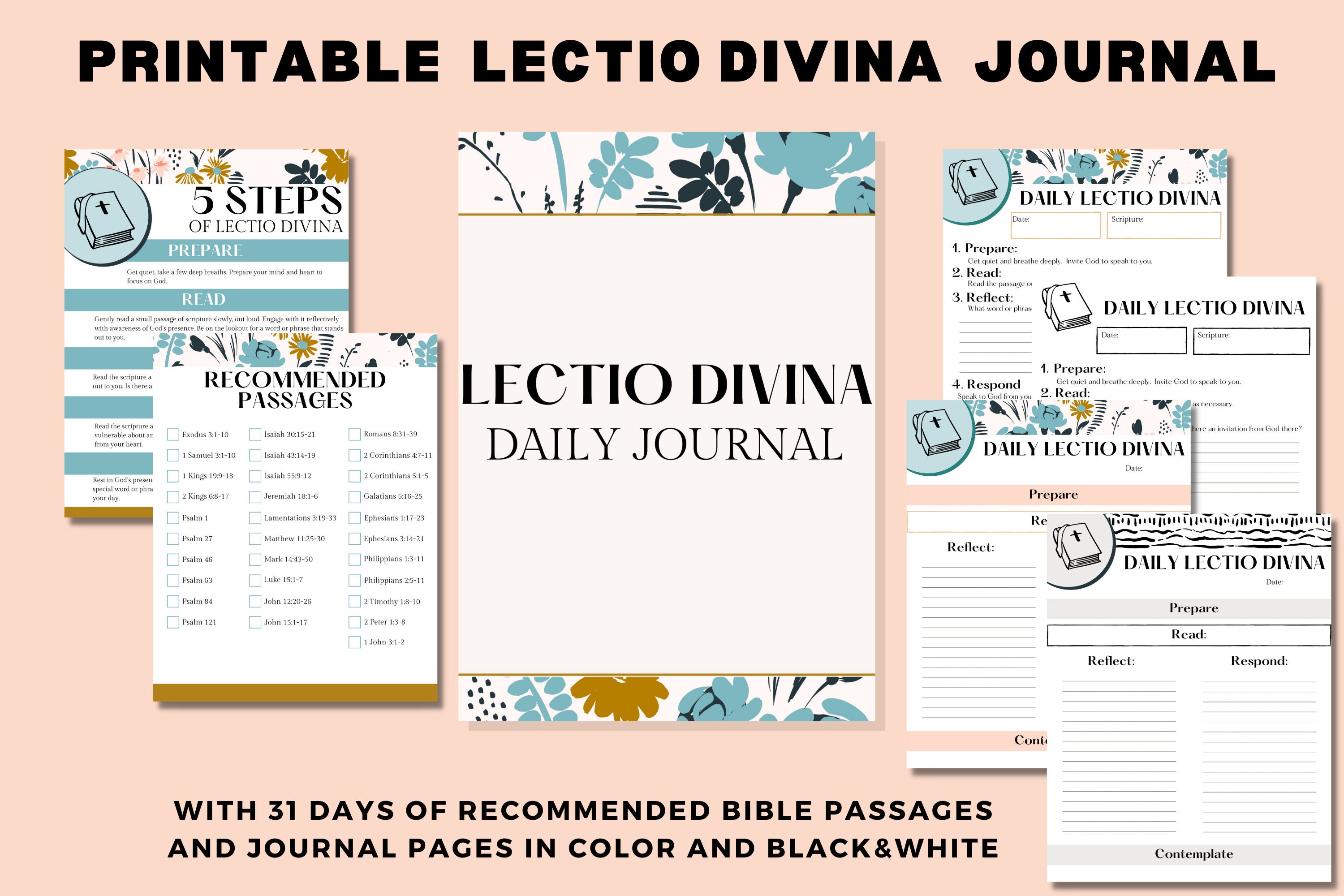 Printable Lectio Divina Bible Reading Journal - Etsy