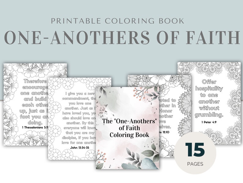 One Another Bible Verse Coloring Book - Etsy
