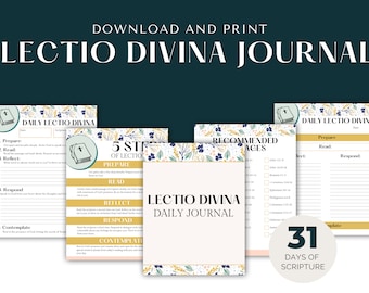 Lectio Divina Printable Catholic Bible Study Guide for Lectio Divina ...