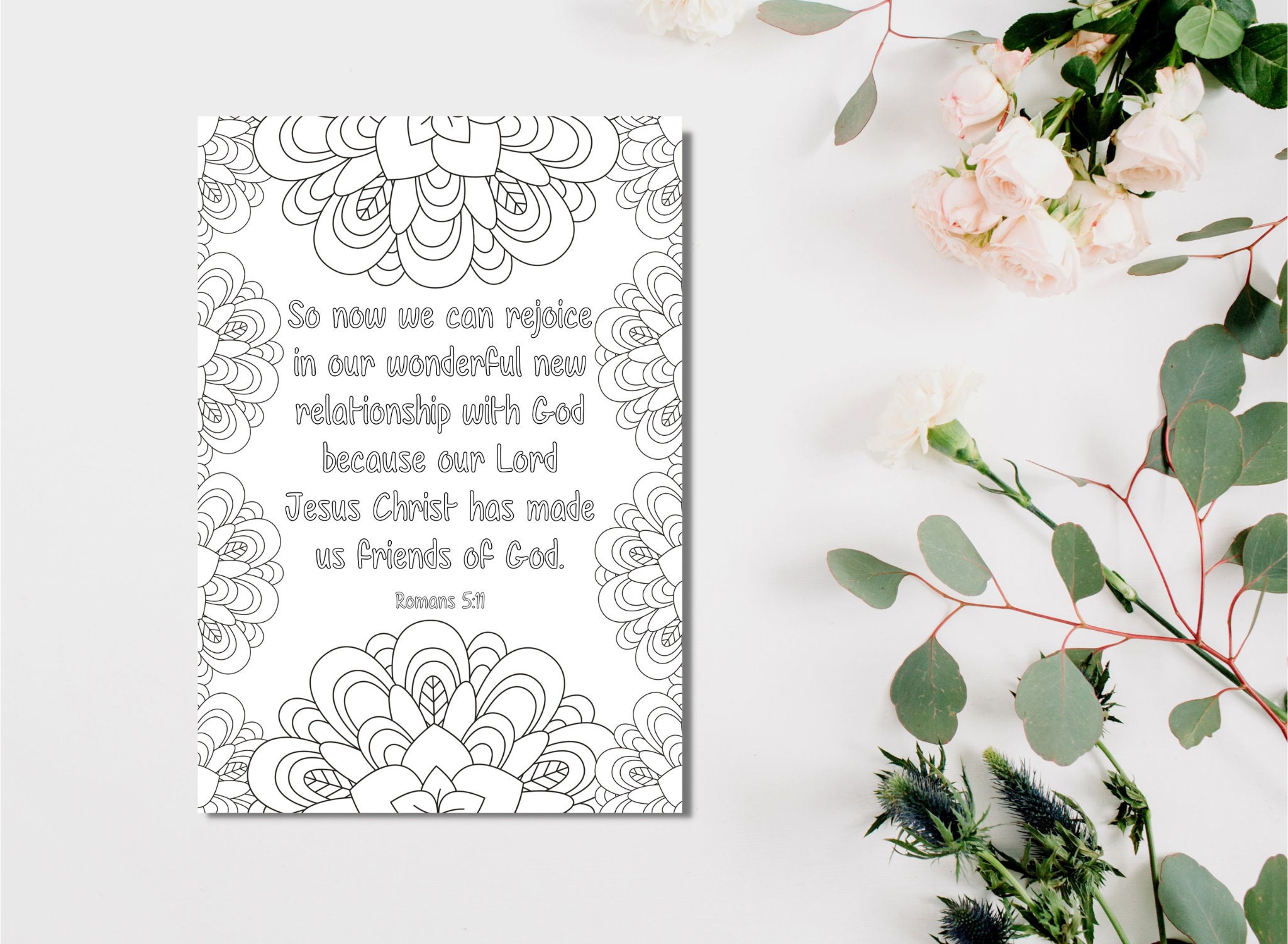 Joy Themed Bible Verse Coloring Book - Printable Instant Download - Etsy