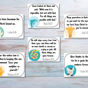Set of 30 Printable Bible Verse Cards for Kids | Scripture Cards for ...