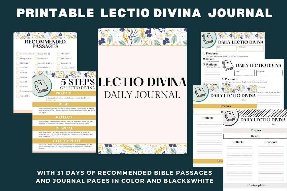 Printable Lectio Divina Bible Reading Journal Vol. 2 - Etsy