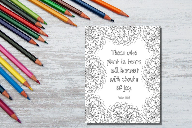 Joy Themed Bible Verse Coloring Book Printable Instant Download - Etsy